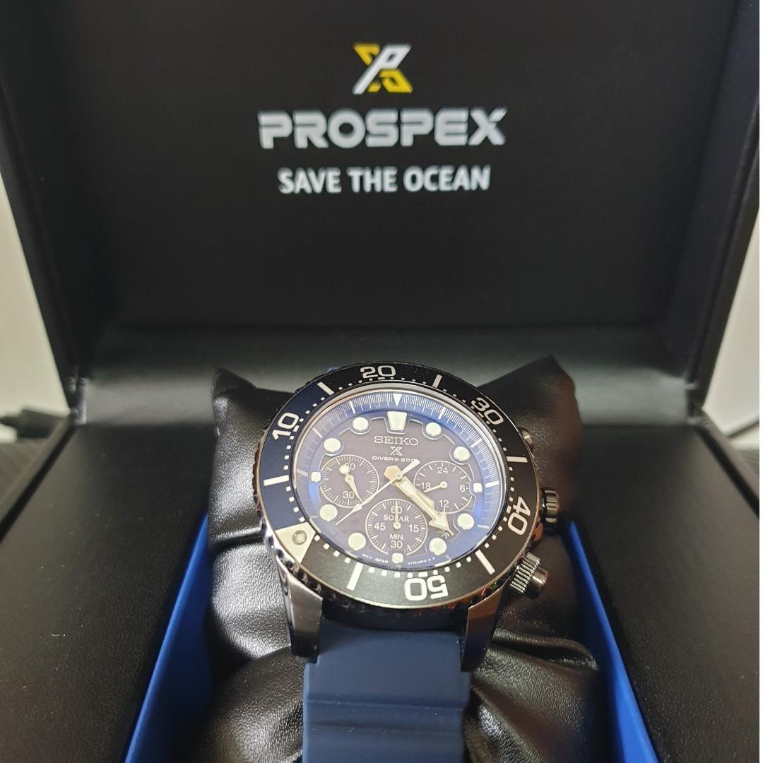 Seiko Prospex Solar Save The Ocean SSC701P1 Auto Divers 200M Blue ...