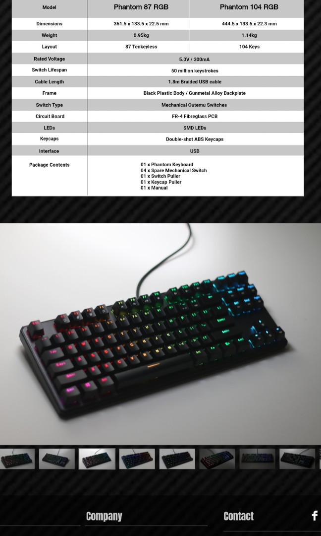 Tecware Phantom Rgb mechanical keyboard, Computers & Tech, Parts ...