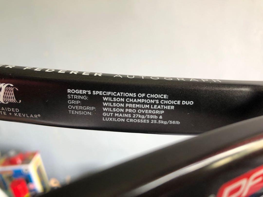 Tennis Racket - The Roger Federer Autograph RF97, Sports Equipment ...