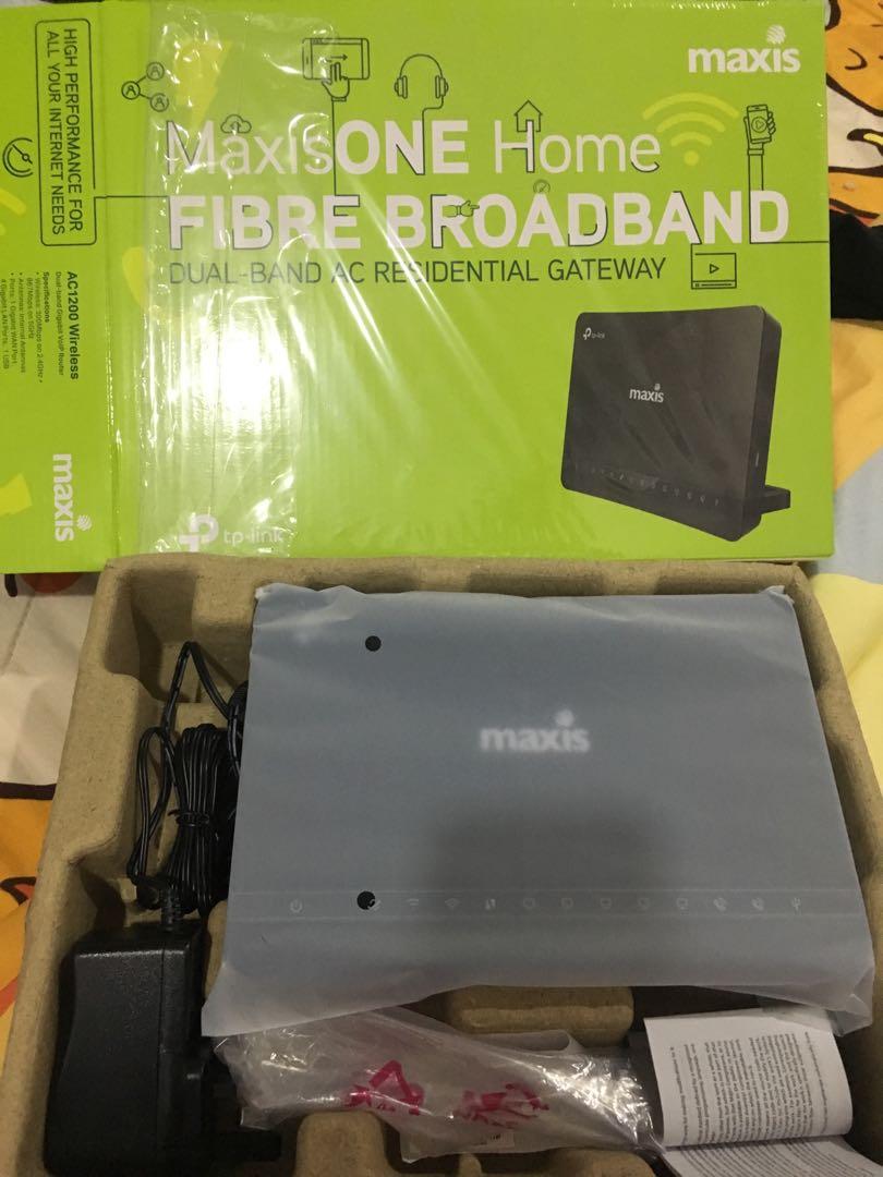 Tplink Ac1200 Maxis fibre wireless router, Computers & Tech, Parts ...