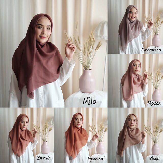 Bella Square "warna part 1" || hijab segiempat, Fesyen Wanita, Muslim ...