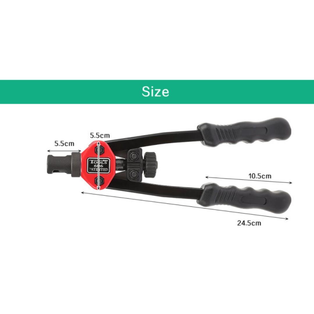 BT - 606 Manual Pull Rivet Nut Gun Riveting Tools M3 / M4 / M5 / M6 ...