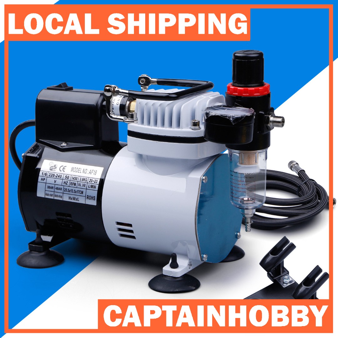 [Combo 1] Professional Air Compressor Set W/ 0.3 Airbrush, Furniture ...