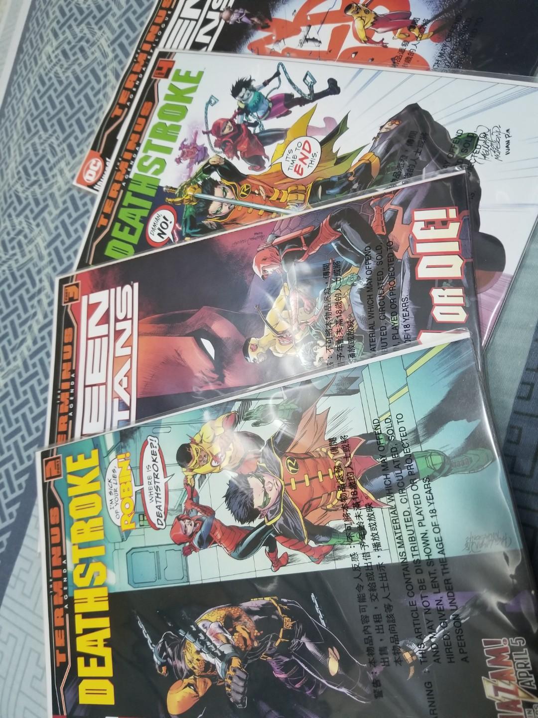 DC comic / Deathstroke and Teen Titans / Terminus Agenda 1-5, 興趣及遊戲, 書本 ...