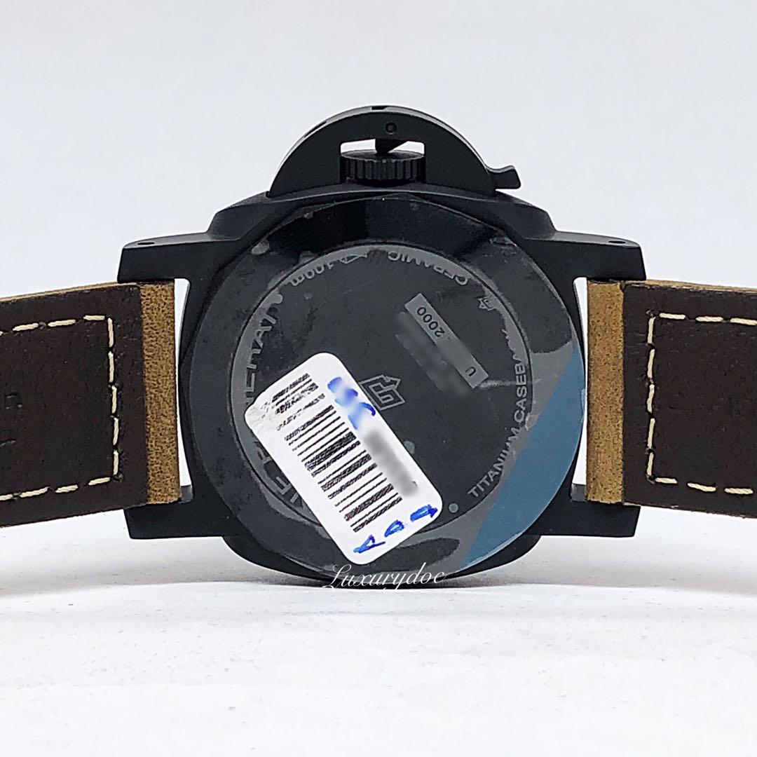 FS.BNIB PANERAI LUMINOR GMT AUTOMATIC CERAMIC ON LEATHER STRAP 44MM ...