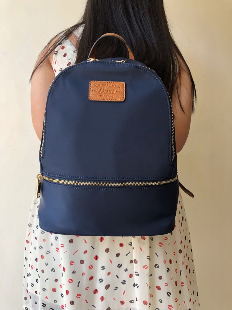G.H. Bass & Co. Samantha Nylon Backpack Navy, Women's Fashion, Bags ...