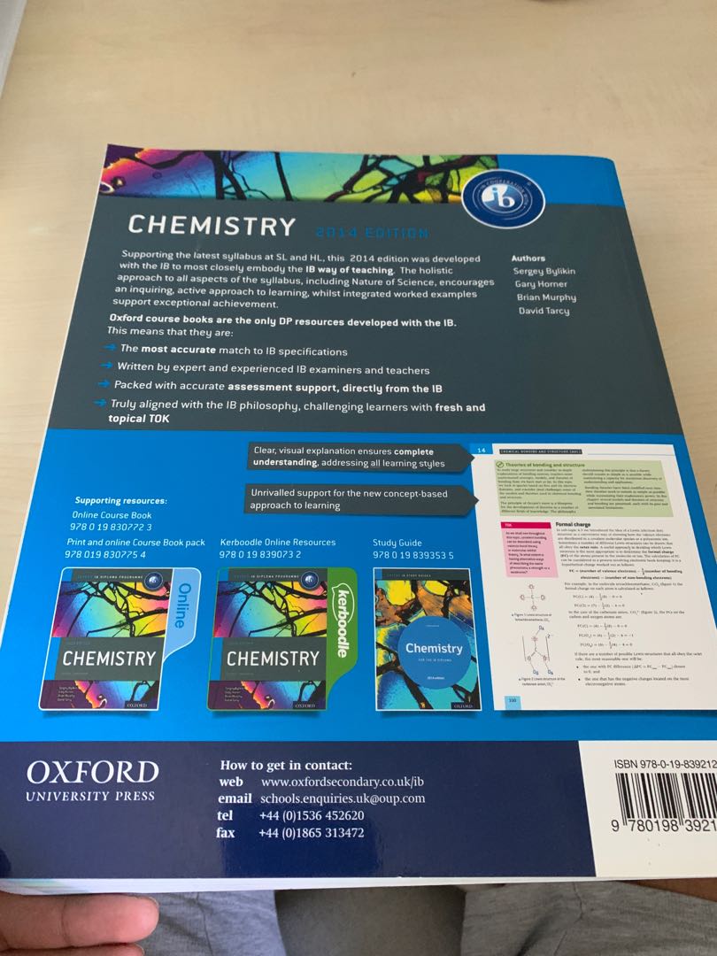 IB Chemistry Textbook, Hobbies & Toys, Books & Magazines, Textbooks on Carousell