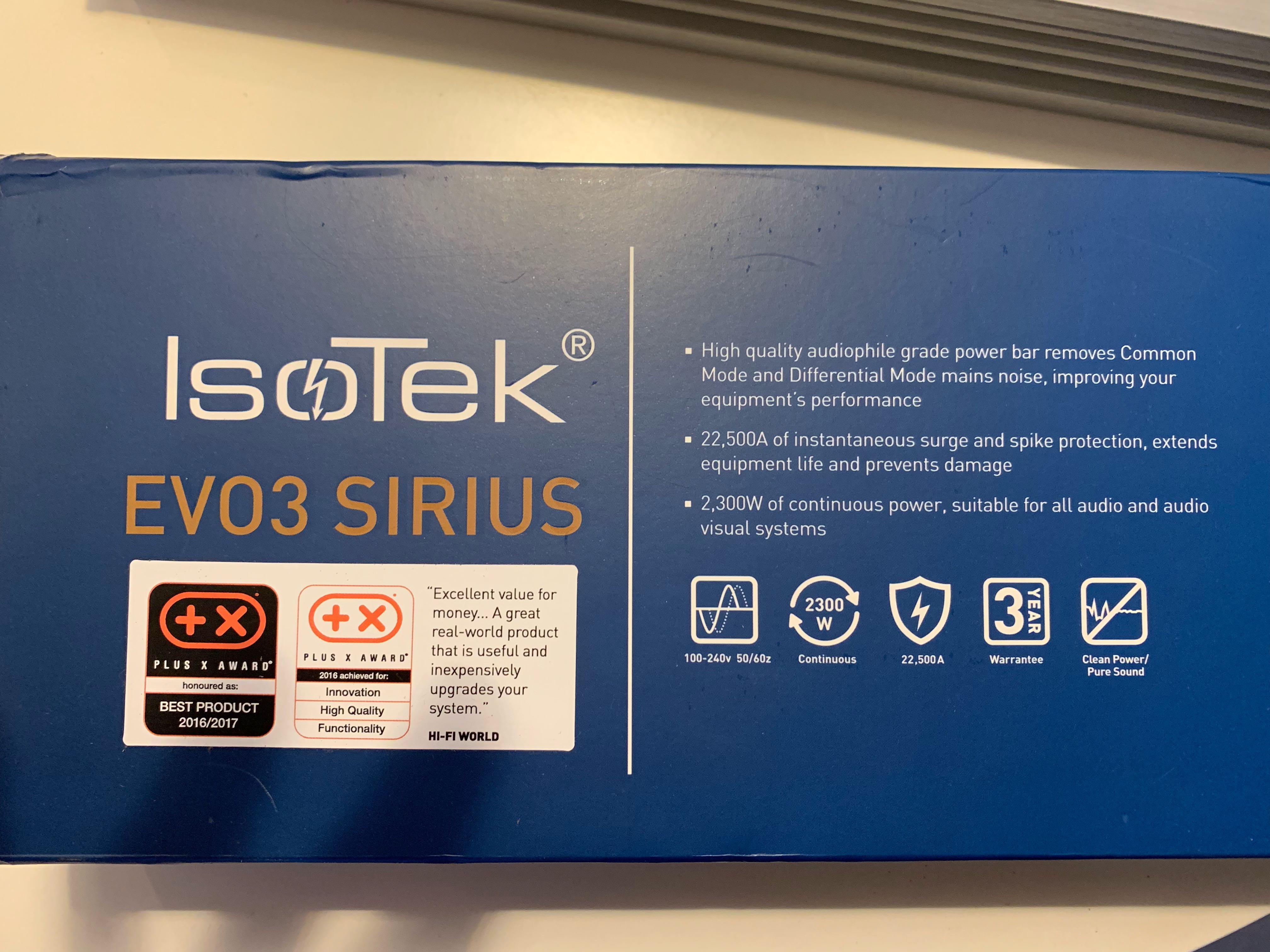 Isotek Evo 3 Sirius, Audio, Portable Audio Accessories on Carousell