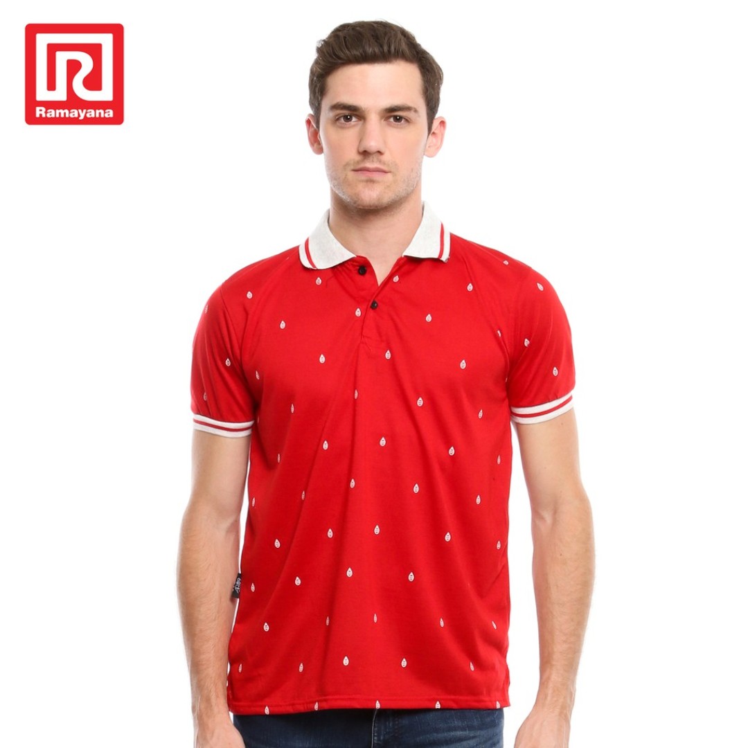 Kaos Polo Ramayana-AR89 Wangky Printing 33 - Merah, Fesyen Pria ...
