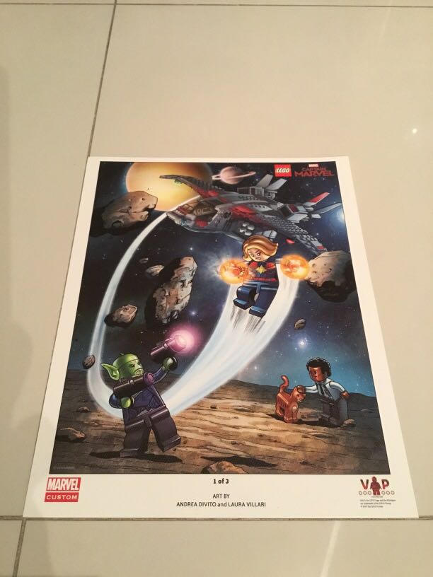 Lego VIP Poster Captain Marvel Super Heroes, Hobbies & Toys, Toys ...