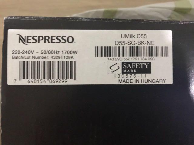 Nespresso UMilk D55, TV & Home Appliances, Kitchen Appliances, Coffee ...