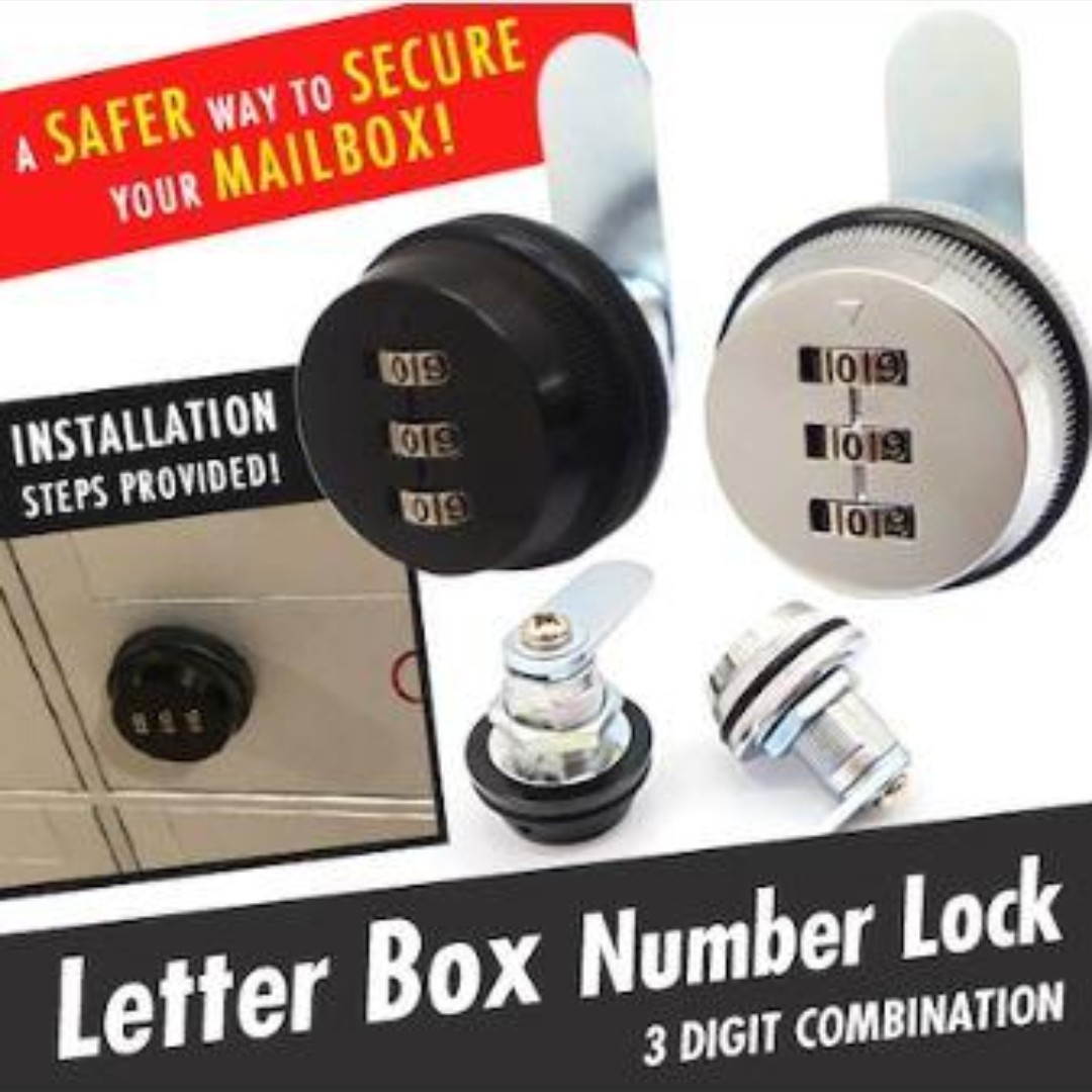 Premium HDB Keyless Mail/Letter box Lock Keyless Cabinet Lock Number ...
