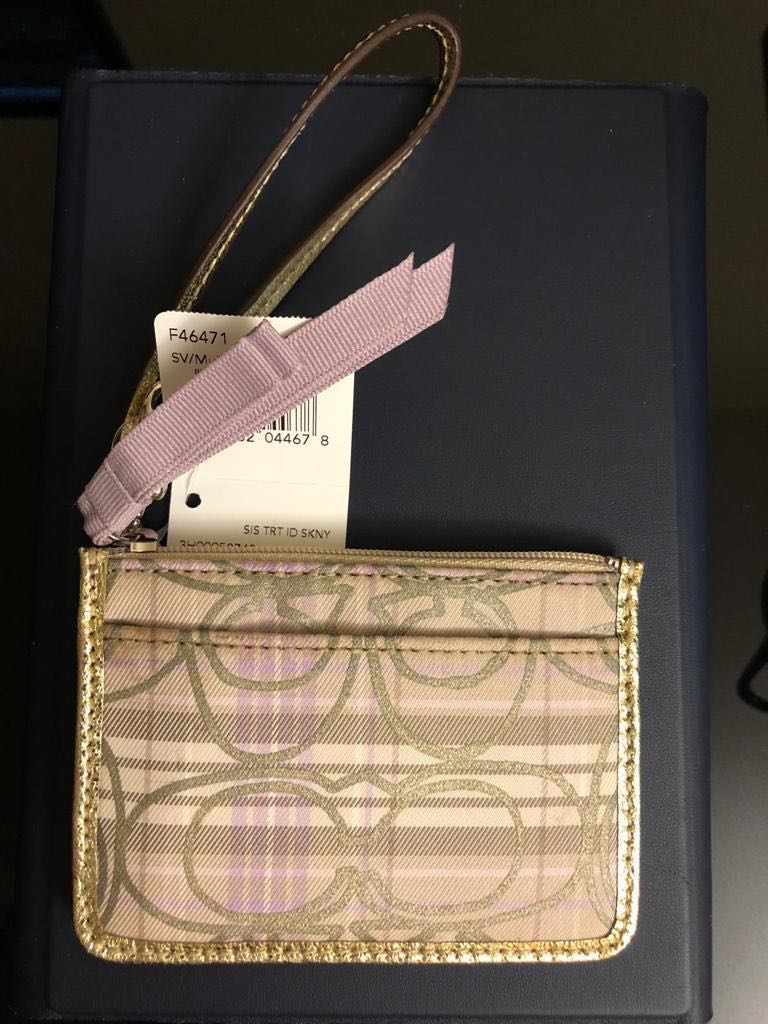 Reduced! Coach F46471 SV/MC ID Coin Holder Key Chain, Luxury, Bags ...