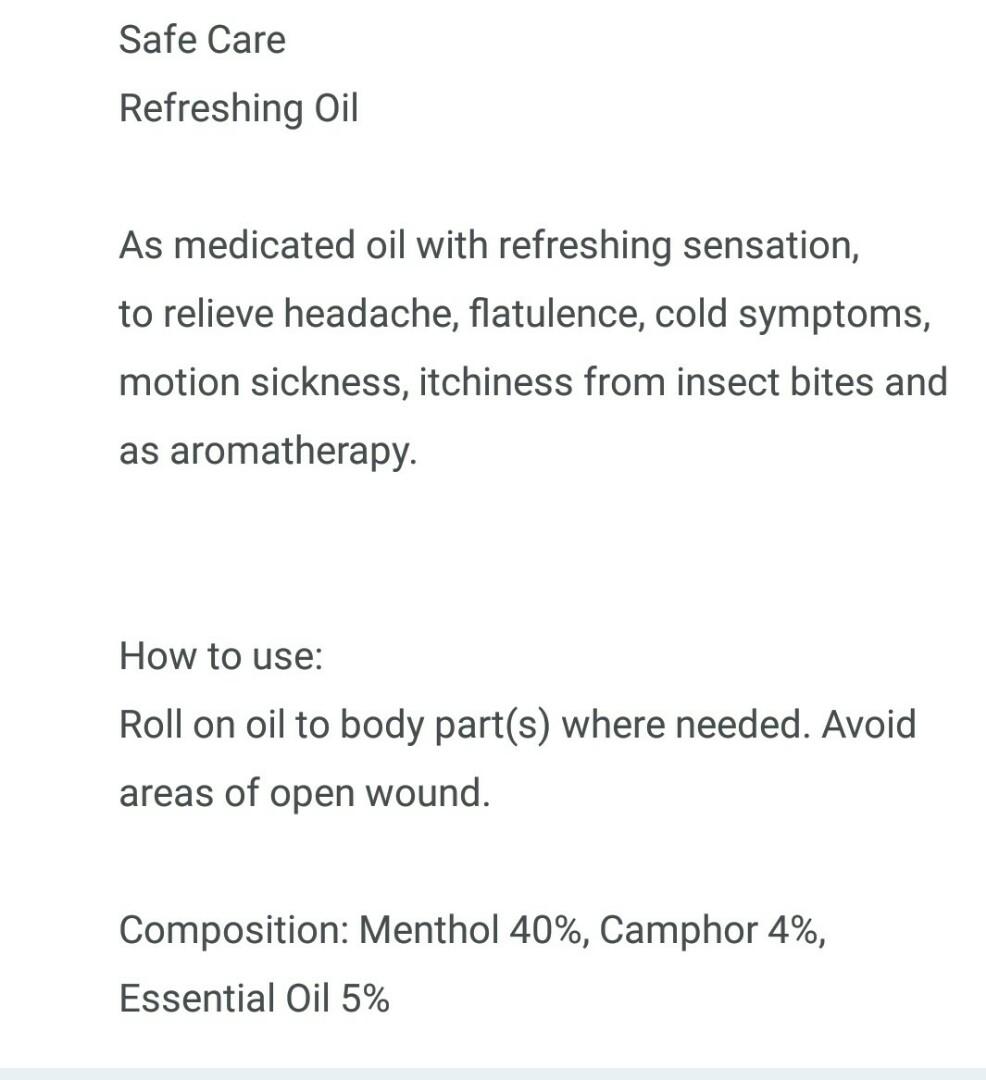 Safe Care Mediated Oil (expiry Feb, 2024), Beauty & Personal Care, Bath ...