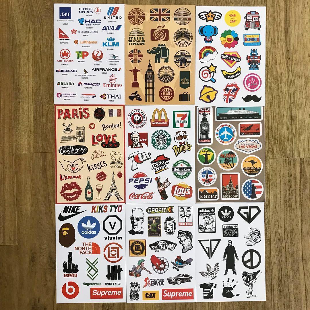 Stickers For RIMOWA/Samsonite Luggage - Set Of 10 (New) A4 Sheet up to ...
