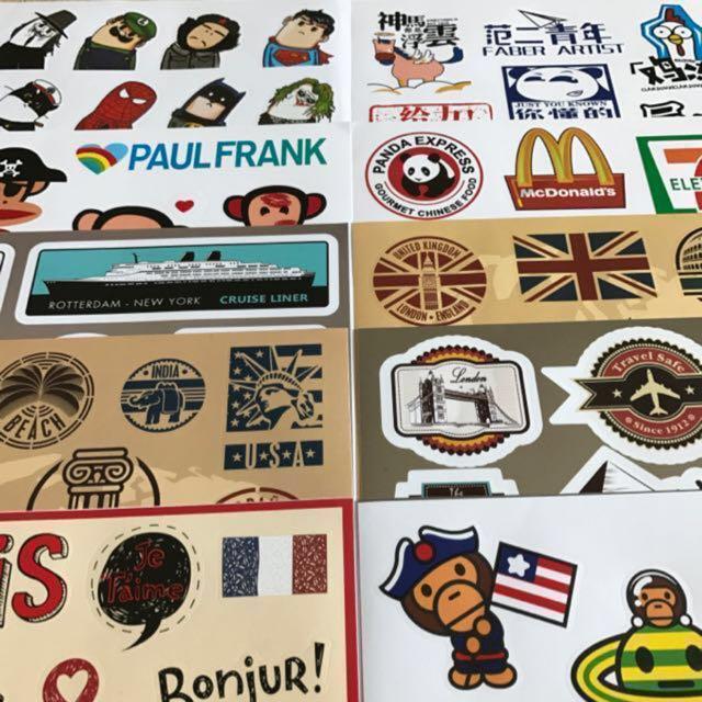 Stickers For RIMOWA/Samsonite Luggage - Set Of 10 (New) A4 Sheet up to ...