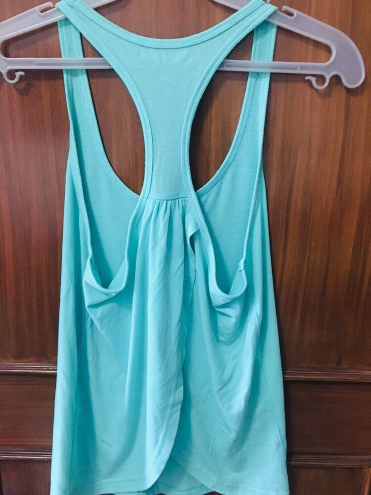 Summer Sky Blue Sando, Women's Fashion, Tops, Sleeveless on Carousell