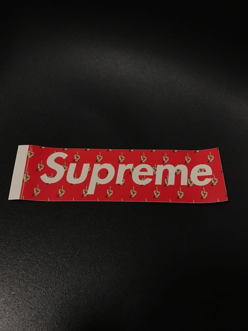 UNDERCOVER SUPREME MIDDLE FINGER FUCK STICKER, Hobbies & Toys ...