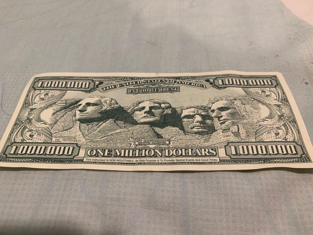 USD 1,000,000 note, Hobbies & Toys, Collectibles & Memorabilia ...