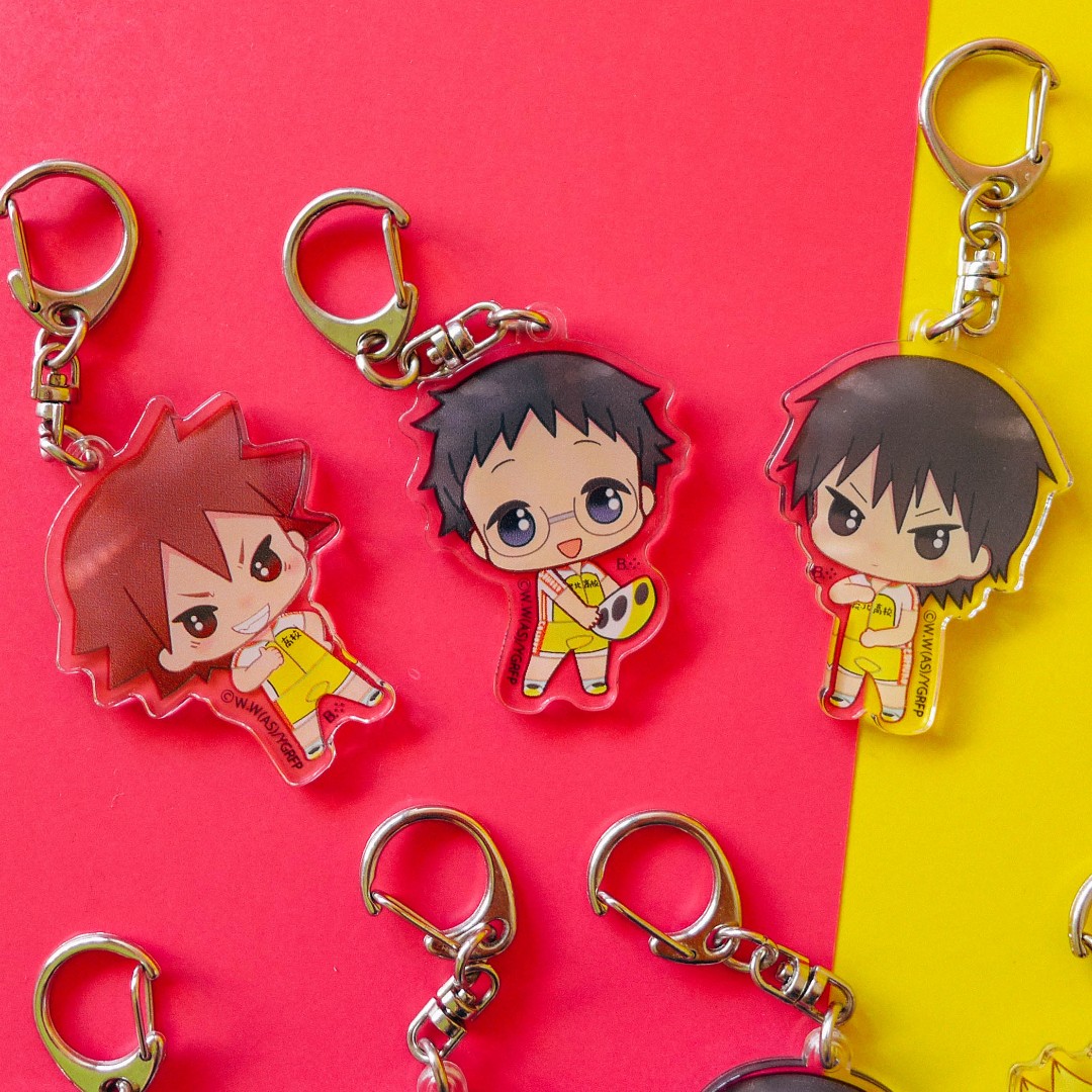 Yowamushi Pedal - Clear Keyring - Onoda Sakamichi, Naruko Shoukichi ...