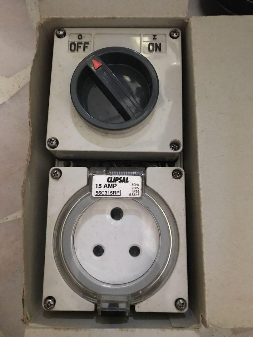 Clipsal 15A socket, TV & Home Appliances, Electrical, Adaptors ...
