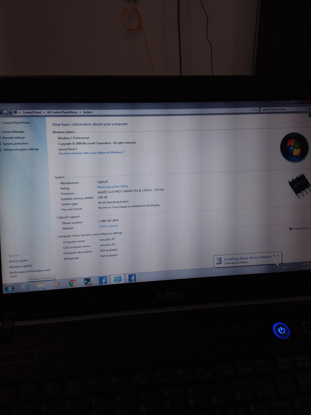 Fujitsu window 7, Computers & Tech, Laptops & Notebooks on Carousell