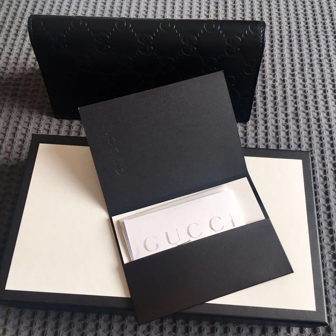 Gucci Signature Long Wallet with receipt, Luxury, Bags & Wallets on ...