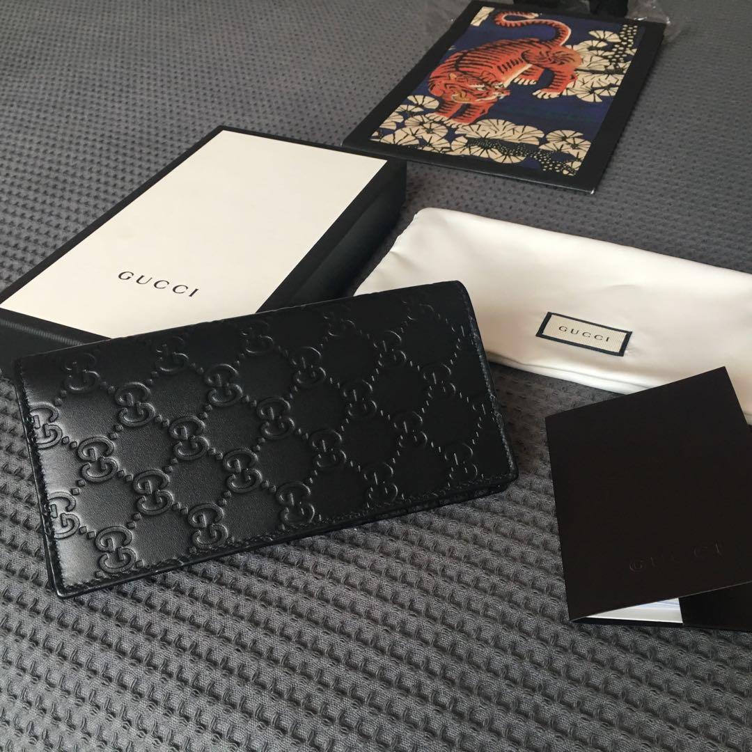 Gucci Signature Long Wallet with receipt, Luxury, Bags & Wallets on ...