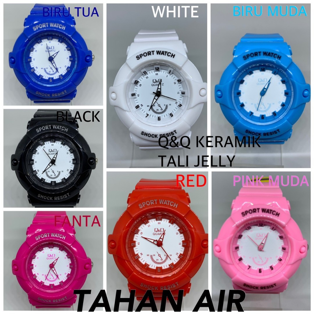 Jam Tangan QNQ KERAMIK Tahan air casing keramik tali jelly diameter 4cm ...