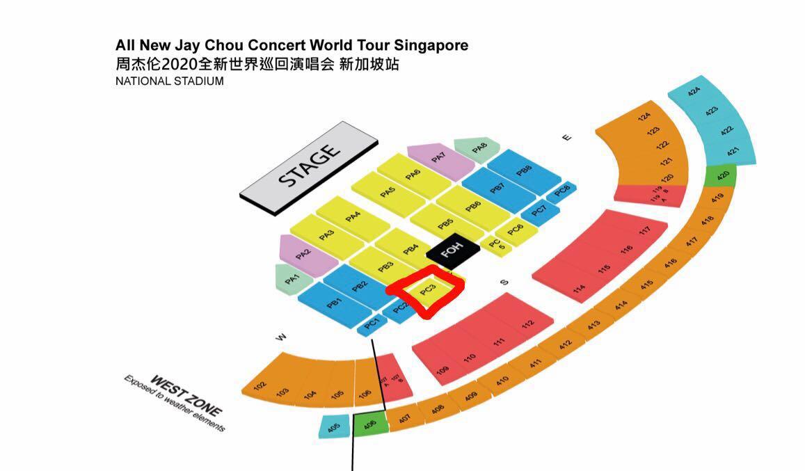 Jay Chou Singapore Concert Tickets Tickets And Vouchers Event Tickets