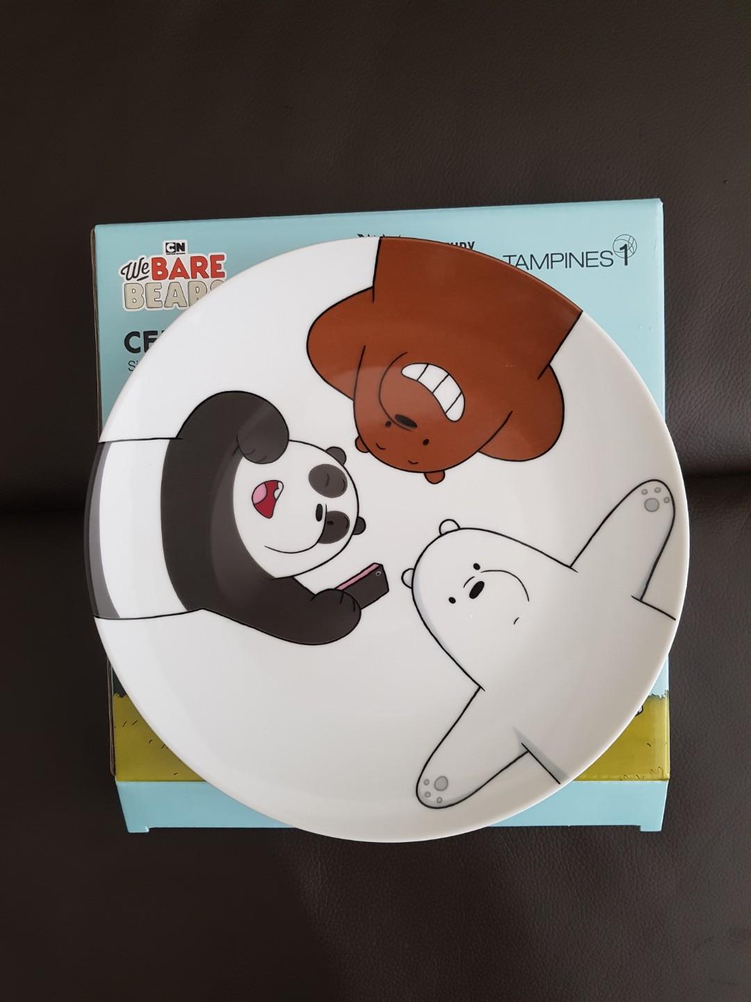 Limited Edition We Bare Bears ceramic plate, Furniture & Home Living, Kitchenware & Tableware ...