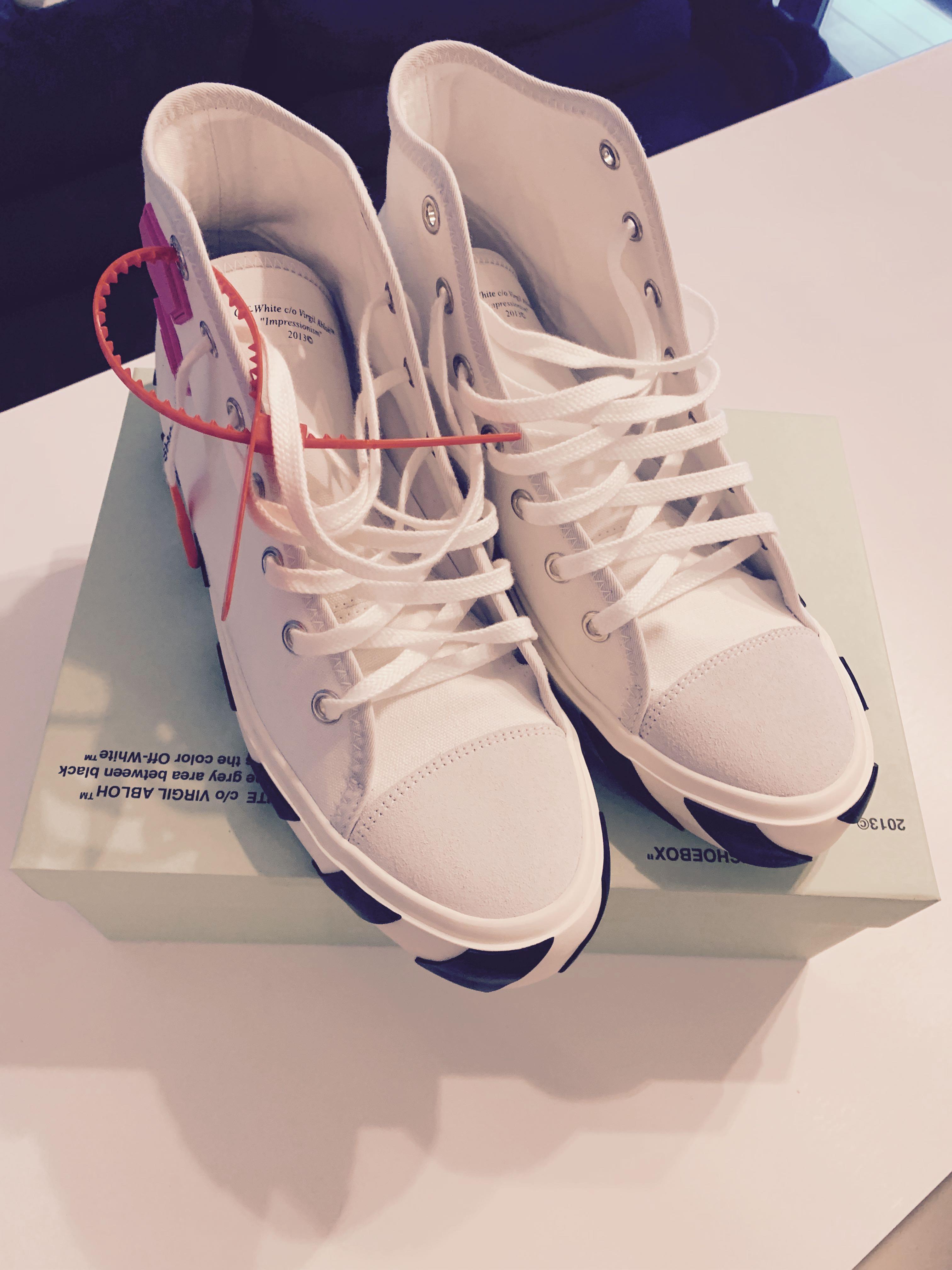 Off-White Vulc High Top Sneaker (White), Men's Fashion, Footwear ...