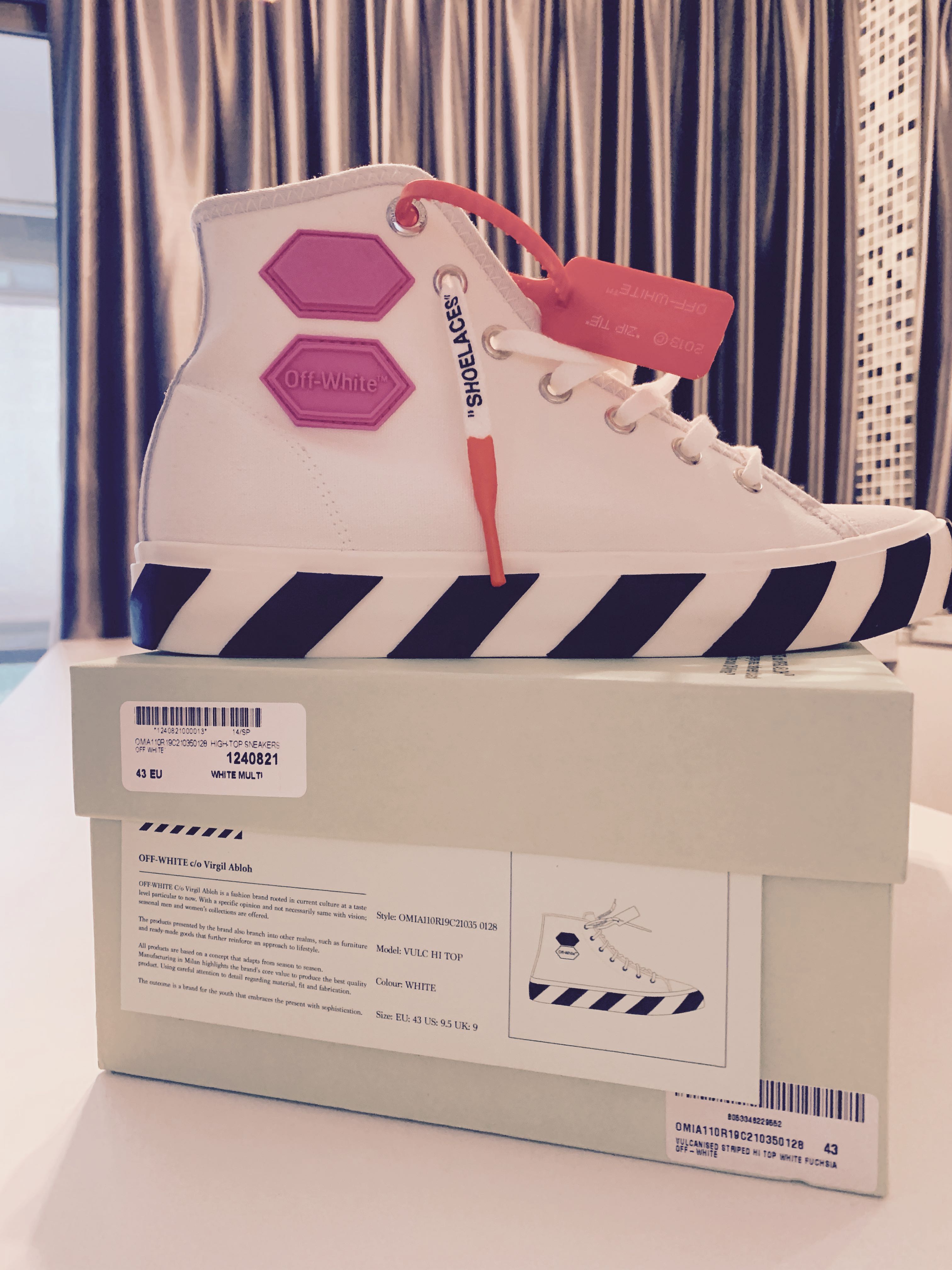Off-White Vulc High Top Sneaker (White), Men's Fashion, Footwear ...