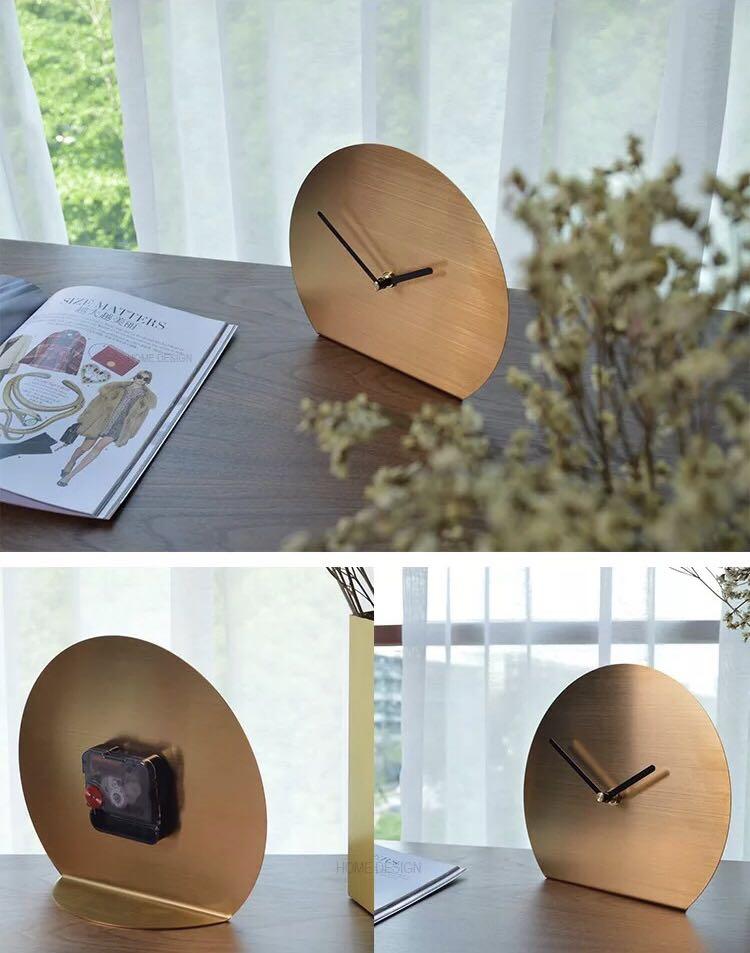 PI Stylish Minimalist Semi Circle Clock, Furniture & Home Living, Home ...