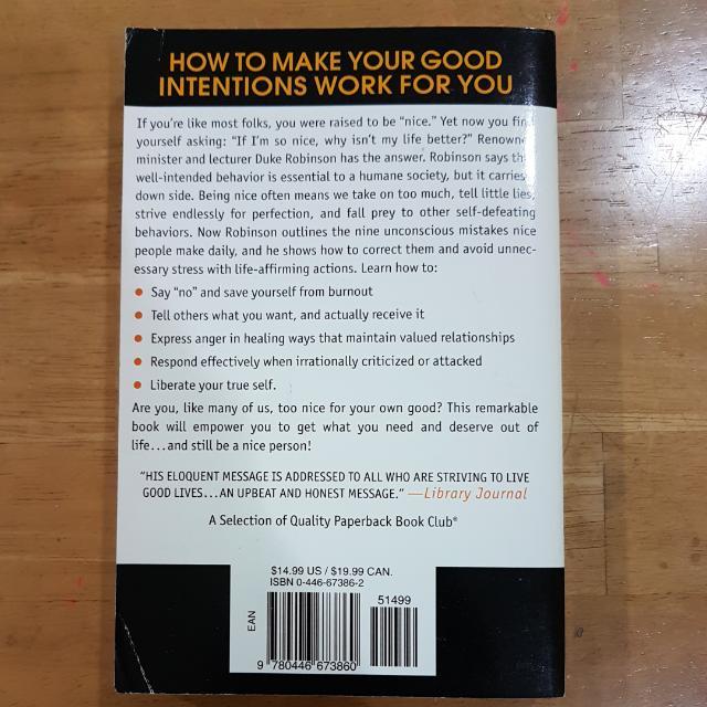 Too Nice For Your Own Good - Duke Robinson, Hobbies & Toys, Books ...
