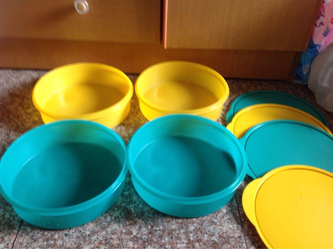 Tupperware big round containers, Home Appliances, Kitchenware on Carousell