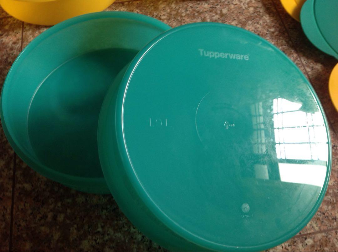 Tupperware big round containers, Home Appliances, Kitchenware on Carousell