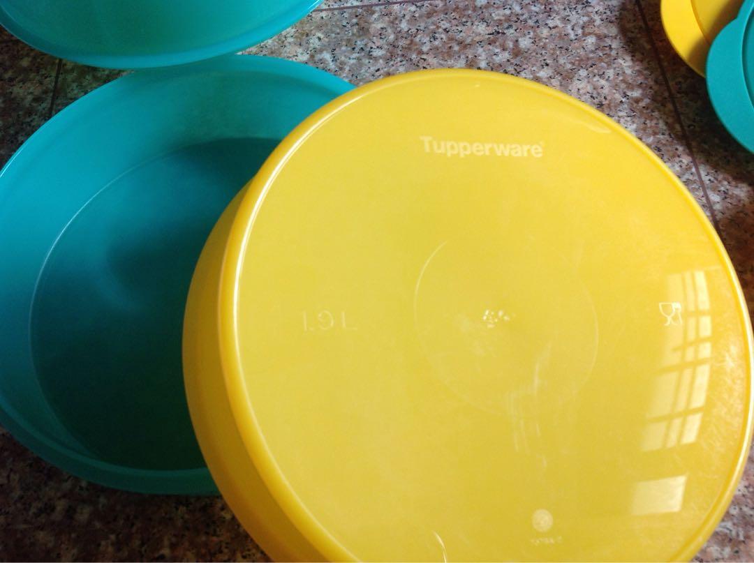 Tupperware big round containers, Home Appliances, Kitchenware on Carousell