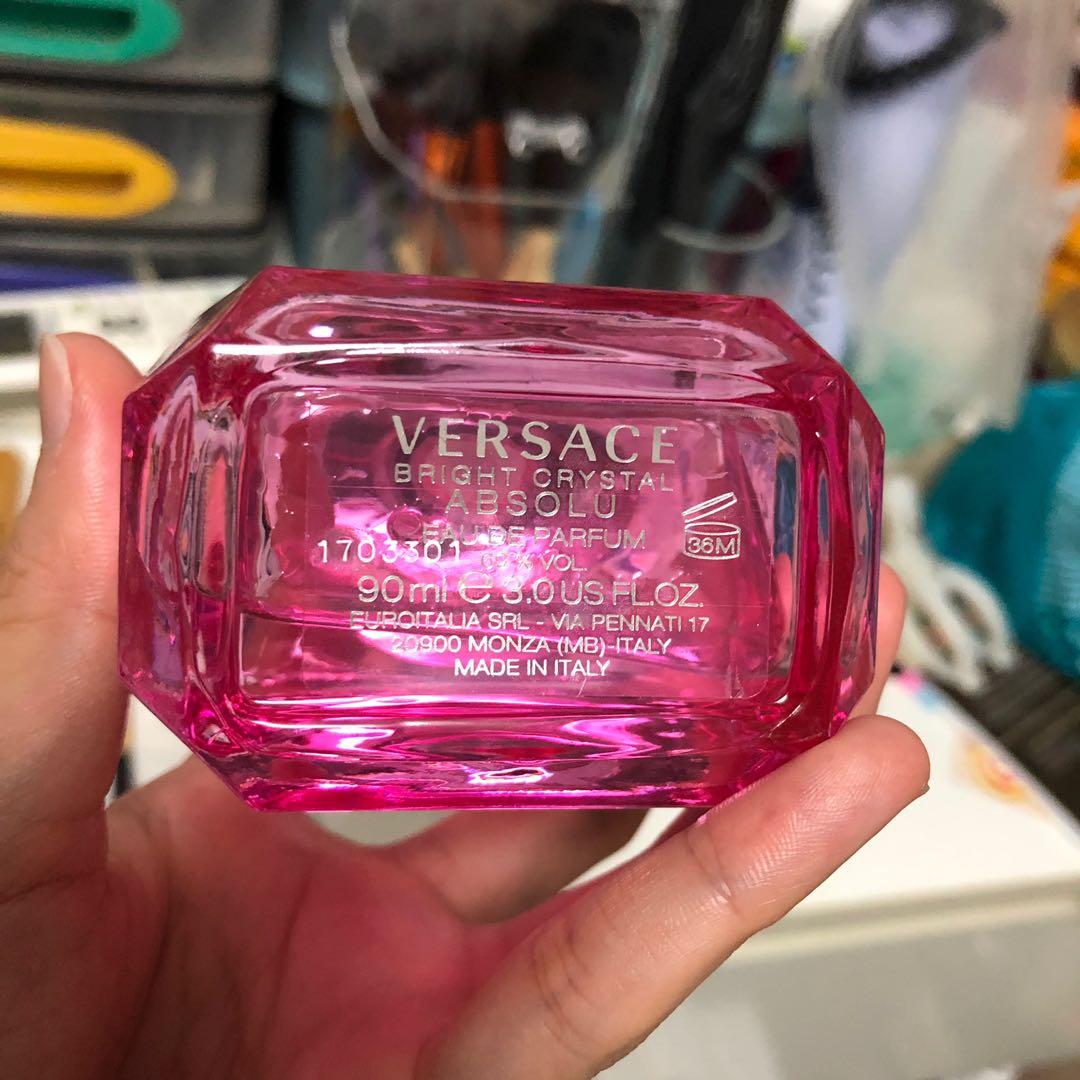 Versace Absolut Bright Crystal Eau de Parfum 90ml, Beauty & Personal ...
