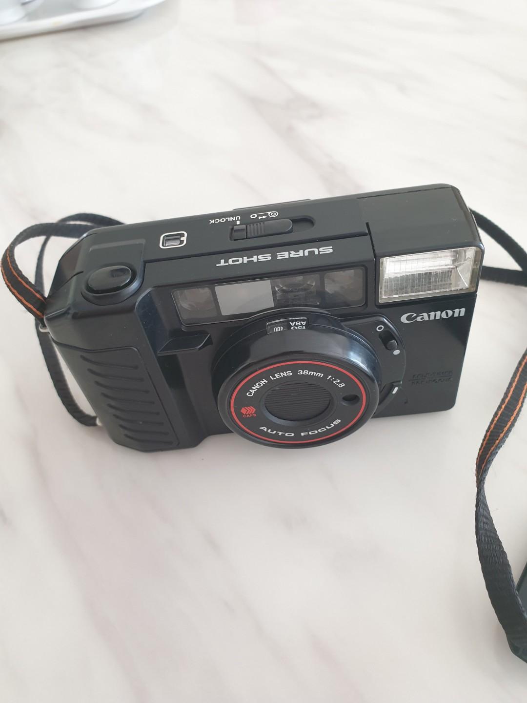 Vintage Canon Sure Shot camera, Photography, Cameras on Carousell