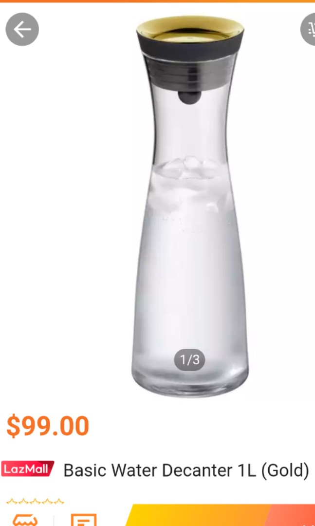 WMF Basic Water Decanter Black, Furniture & Home Living, Kitchenware ...