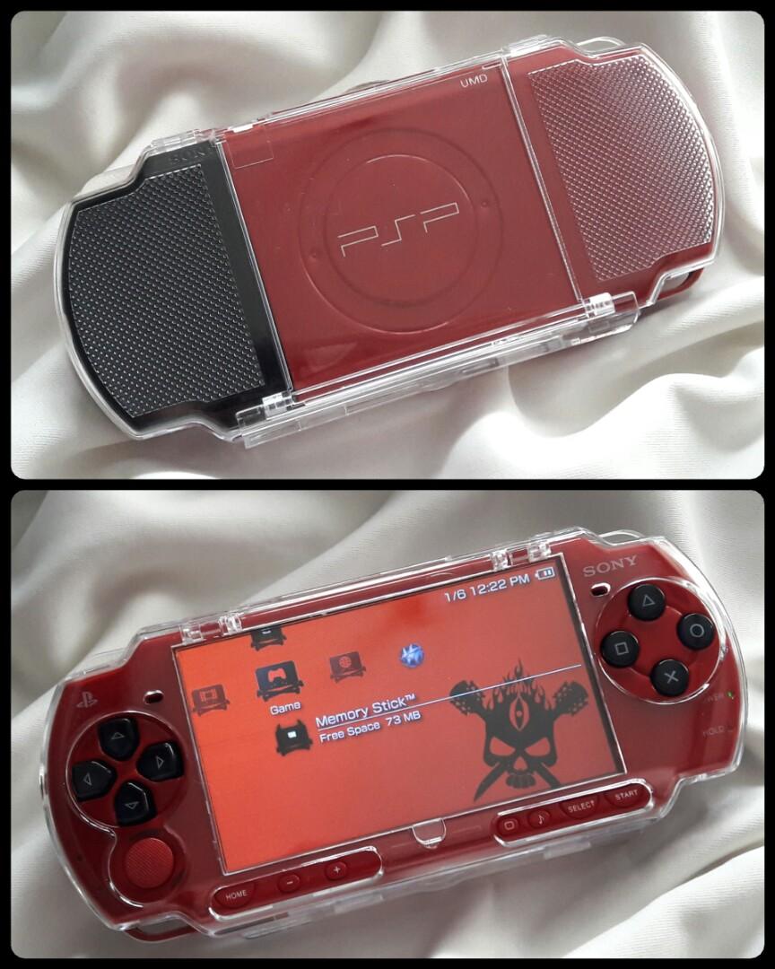 500+ Games Deep Red Psp Slim 2000, Video Gaming, Video Game Consoles ...