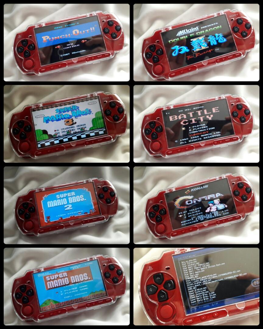 500+ Games Deep Red Psp Slim 2000, Video Gaming, Video Game Consoles ...