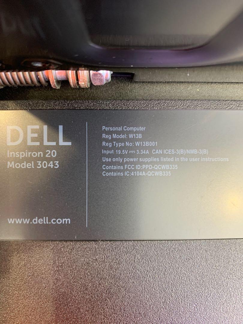 AIO Dell Inspiron 20 Model 3043 Touchscreen, Computers & Tech, Desktops ...