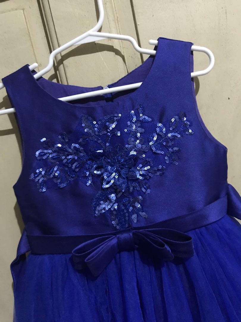 Blue Formal Kids Dress, Babies & Kids, Babies & Kids Fashion on Carousell