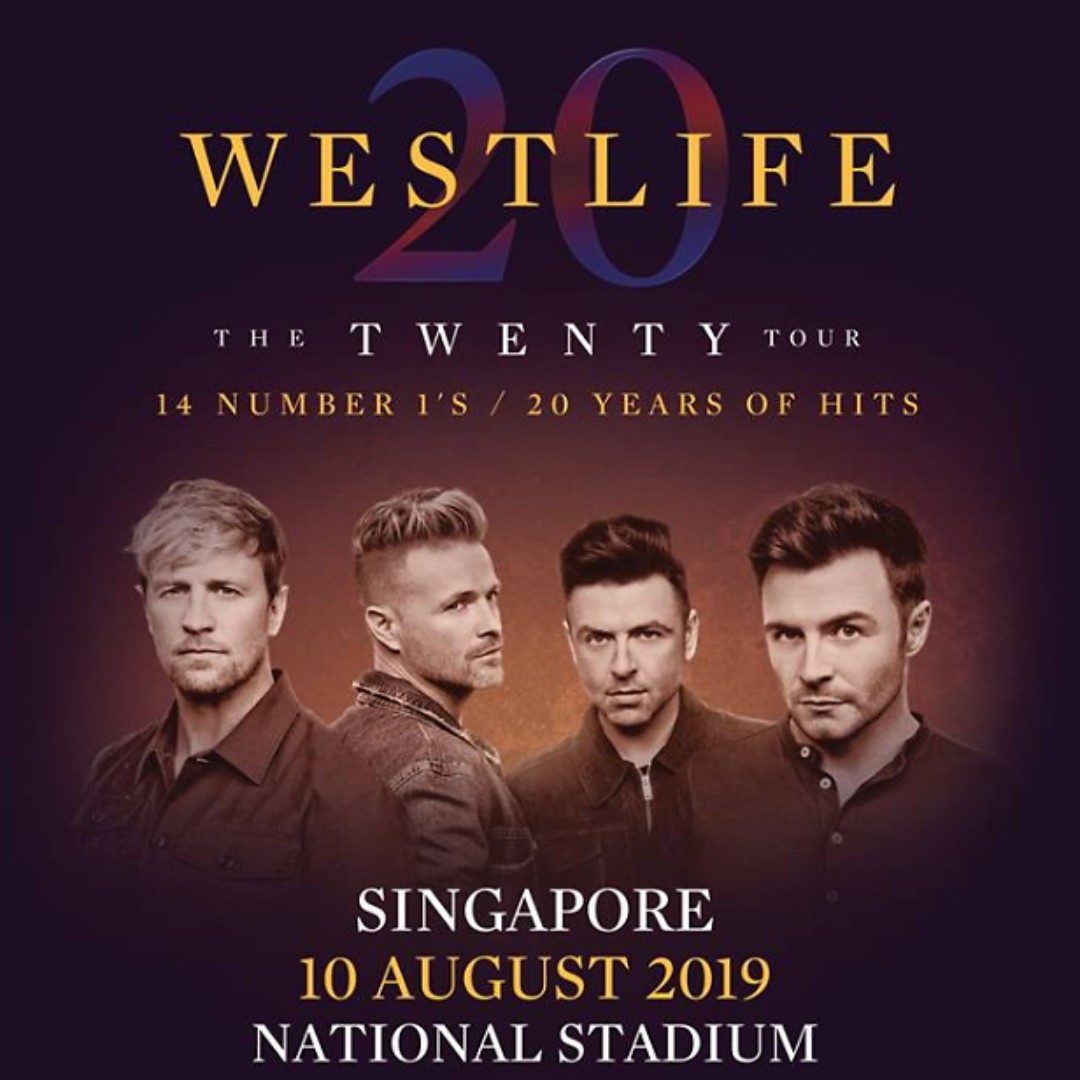 CAT3 Westlife The Twenty Tour Concert Singapore x 1 Ticket, Tickets ...