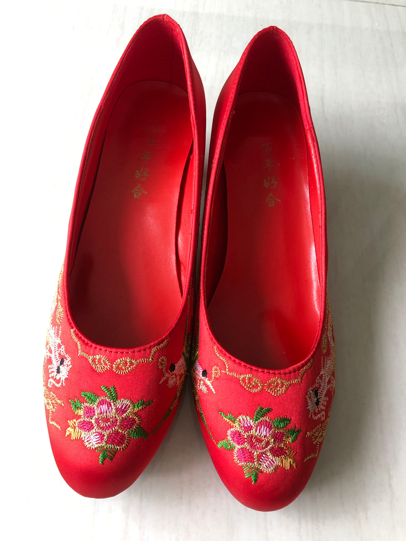 Chinese wedding shoes, Women's Fashion, Footwear, Sandals on Carousell