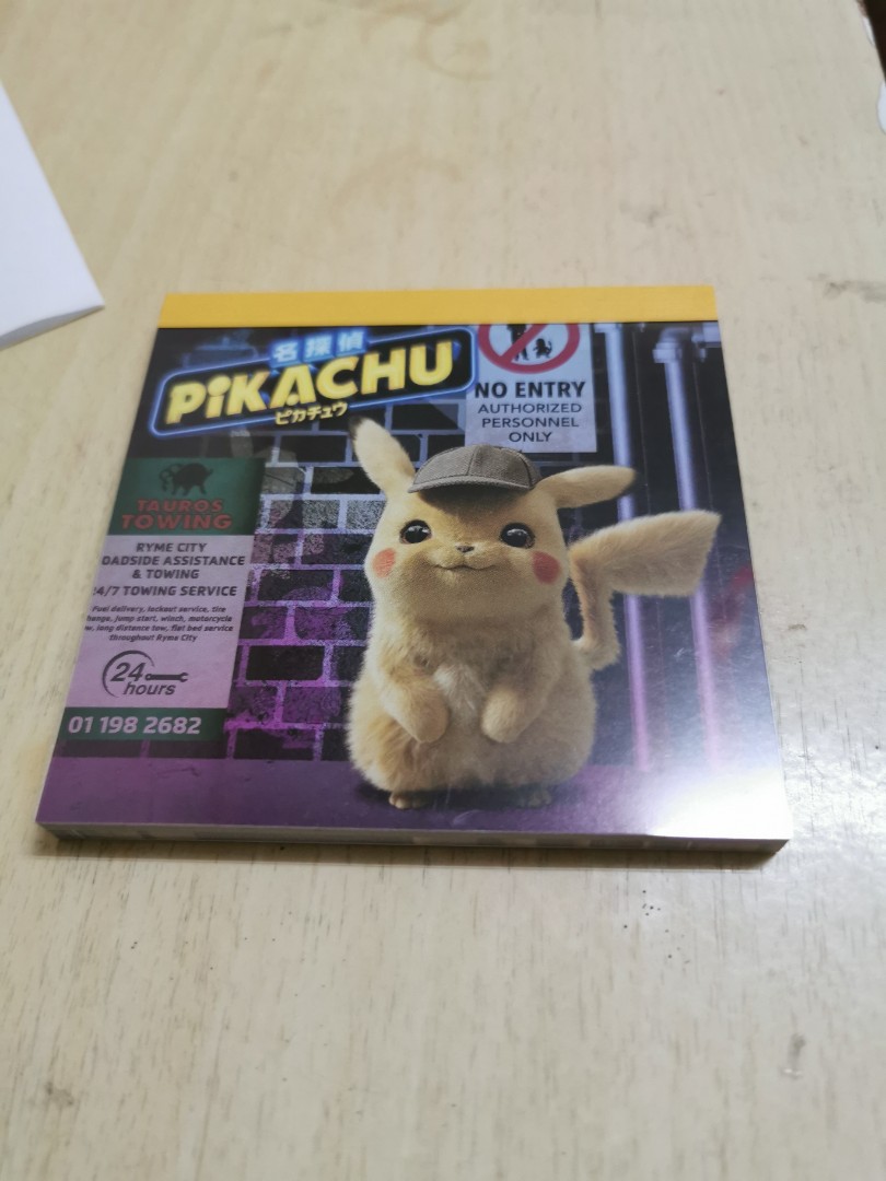 Detective Pikachu Writing Memo, Hobbies & Toys, Stationery & Craft ...