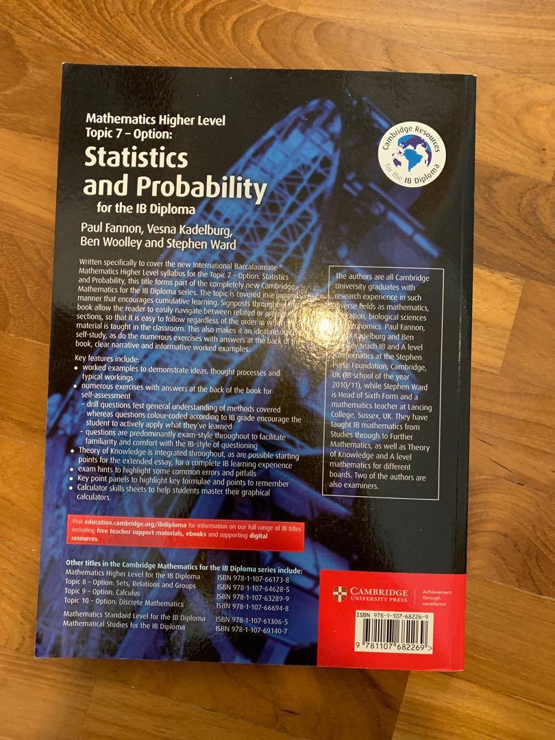 IB Math Textbook: HL Cambridge Options - Statistics & Probability ...