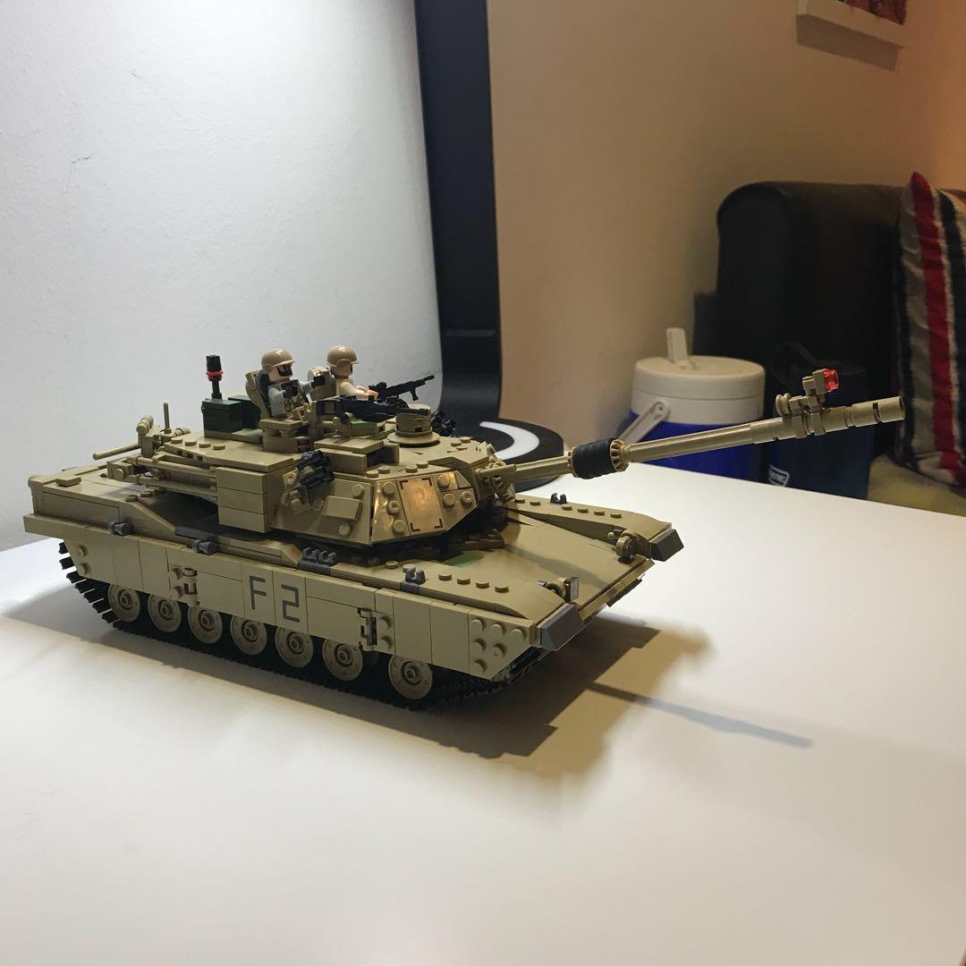 Lego Compatible custom modified M1A2 Abrams main battle tank military ...